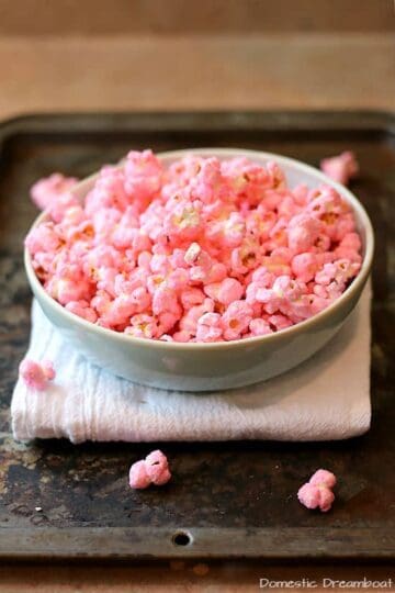 Old Fashioned Pink Popcorn (GF, vegetarian) - Domestic Dreamboat