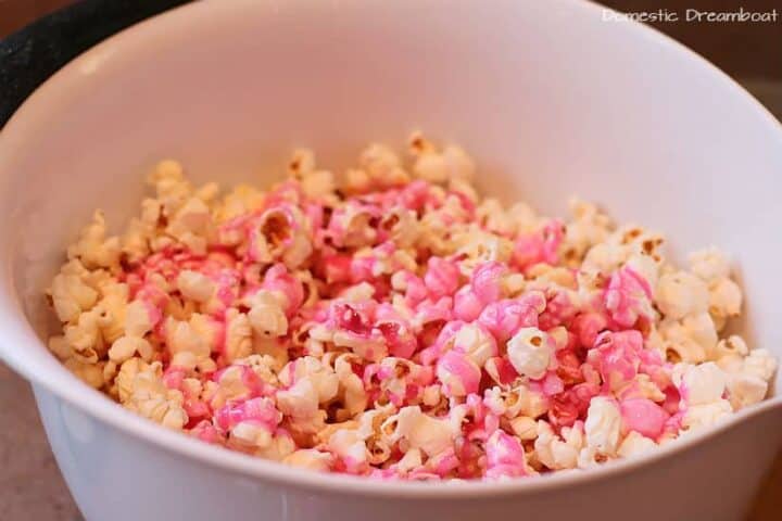 Old Fashioned Pink Popcorn (GF, vegetarian) - Domestic Dreamboat