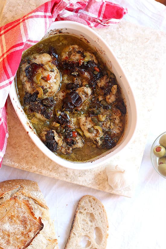 Chicken Marbella with Prunes, Olives, and Capers - Domestic Dreamboat