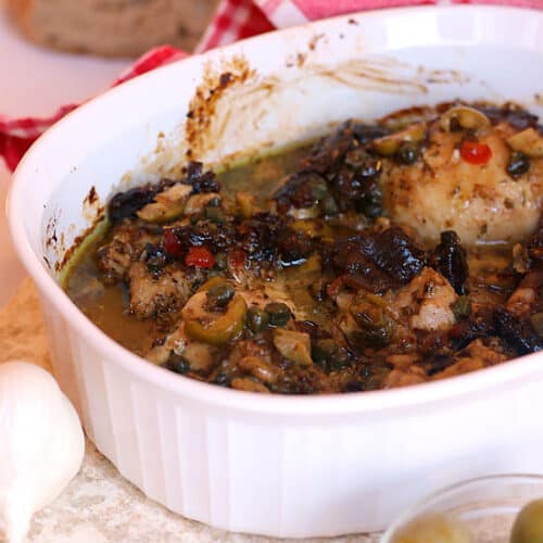 Chicken Marbella with Prunes, Olives, and Capers - Domestic Dreamboat
