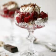 Dark Chocolate Cherry Eton Mess (GF, vegetarian) - Domestic Dreamboat