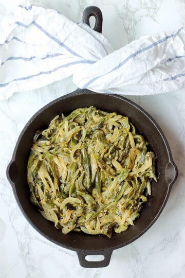 Rajas con Crema Quesadillas - Domestic Dreamboat