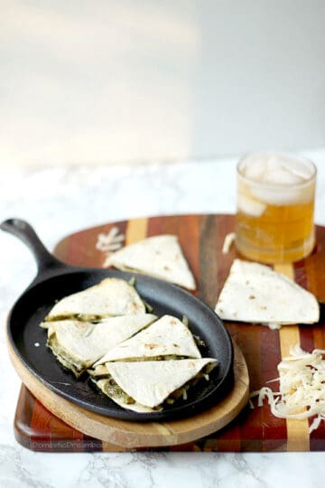 Rajas con Crema Quesadillas - Domestic Dreamboat