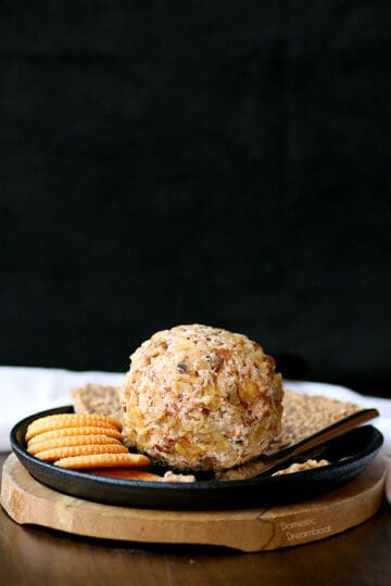 Easy Cheddar Walnut Cheese Ball - Domestic Dreamboat