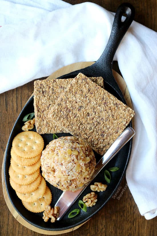 Easy Cheddar Walnut Cheese Ball - Domestic Dreamboat