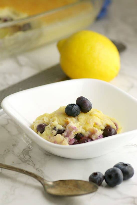 Blueberry Lemon Pudding Cake - Domestic Dreamboat