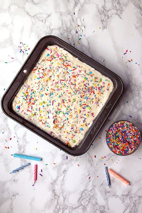 Easy Sprinkle Cake - Domestic Dreamboat