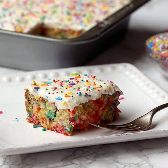 Easy Sprinkle Cake - Domestic Dreamboat