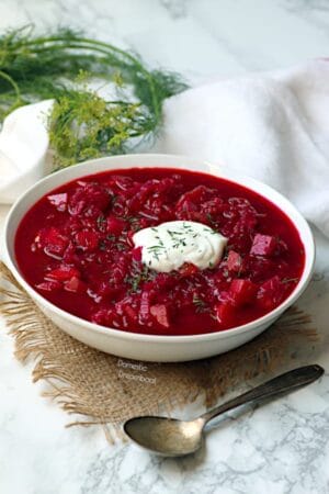 Beet Borscht Soup - Domestic Dreamboat