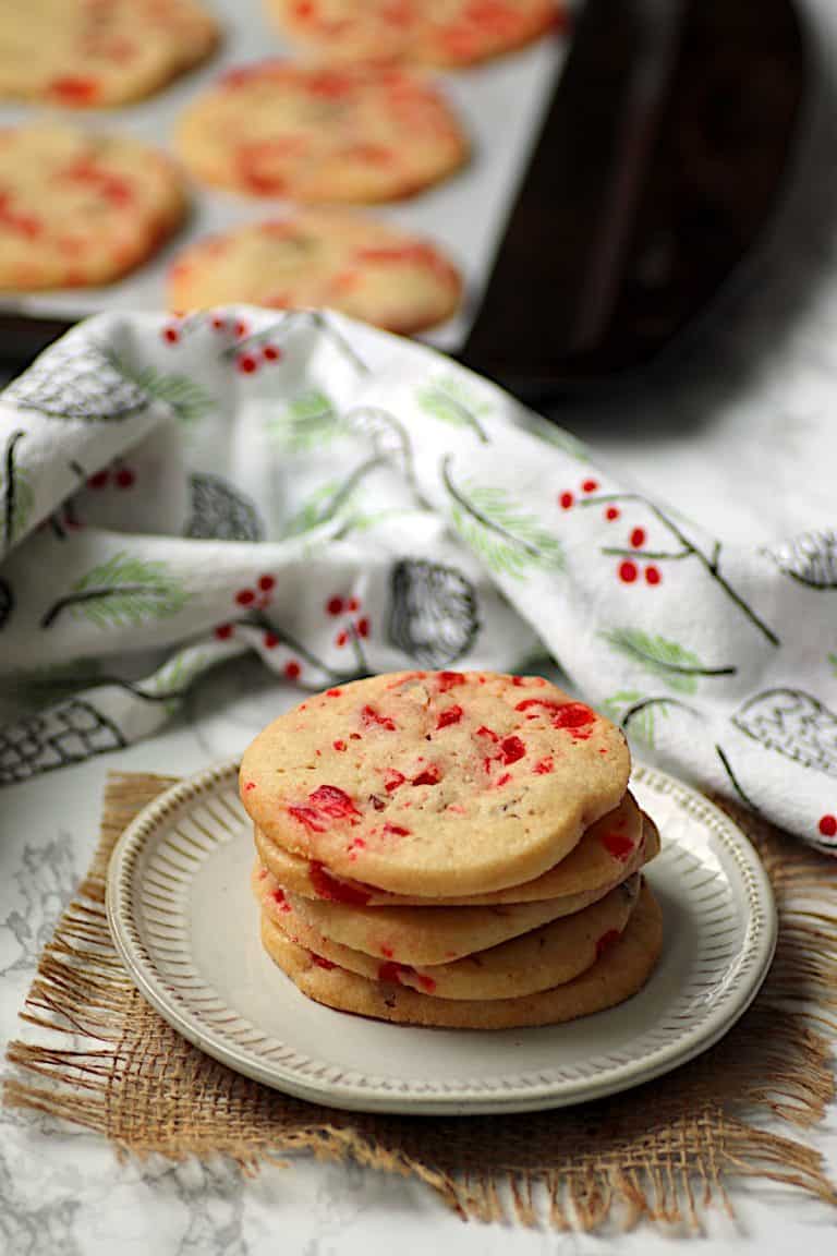 Cherry Pecan Icebox Cookies - Domestic Dreamboat