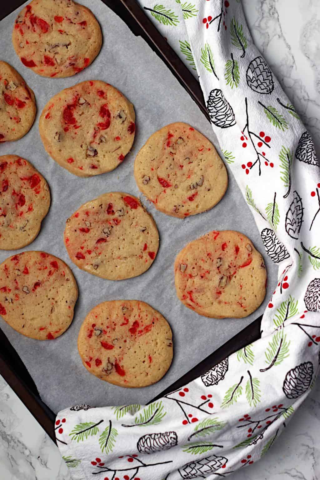 Cherry Pecan Icebox Cookies - Domestic Dreamboat