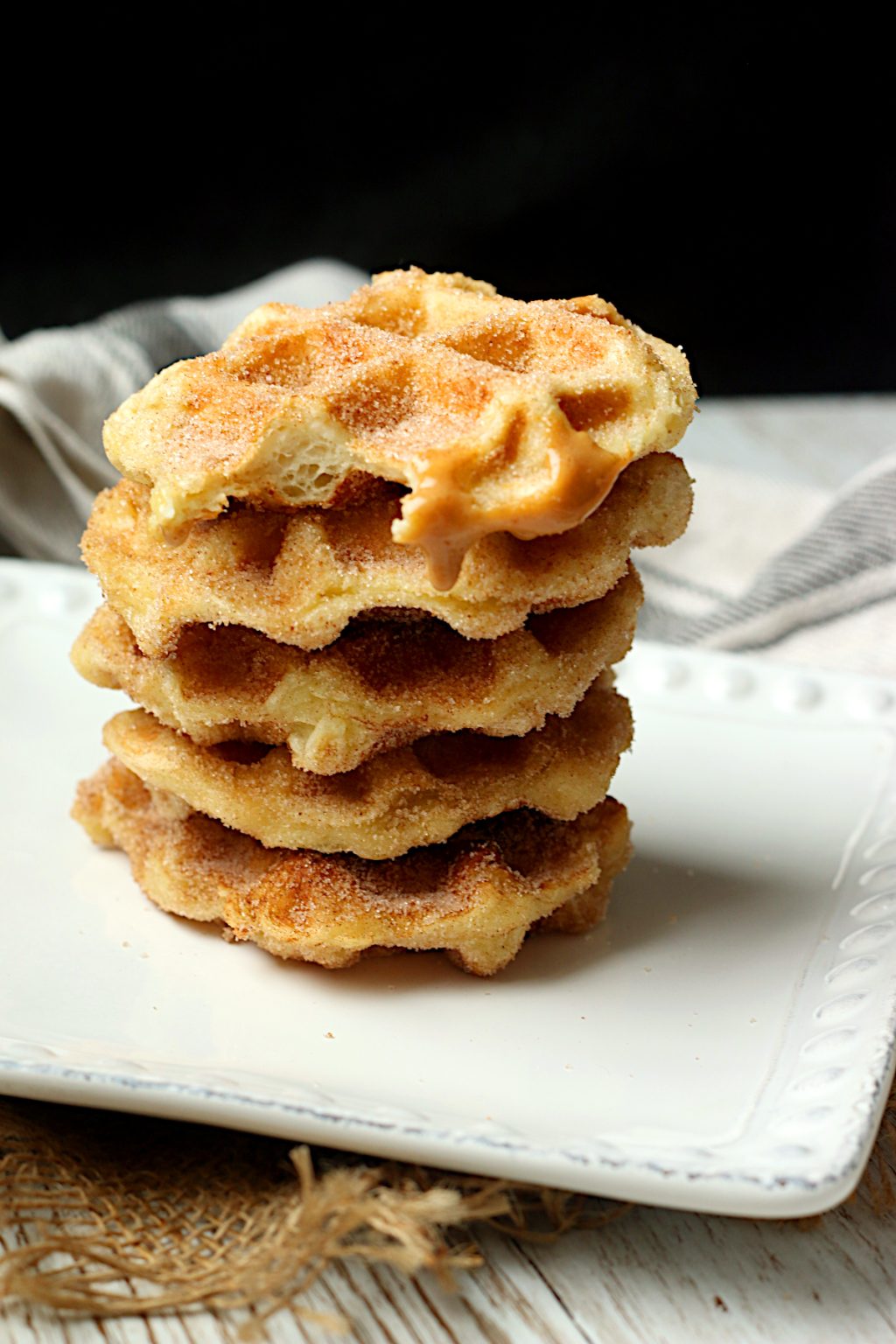 Churro Waffles - Domestic Dreamboat