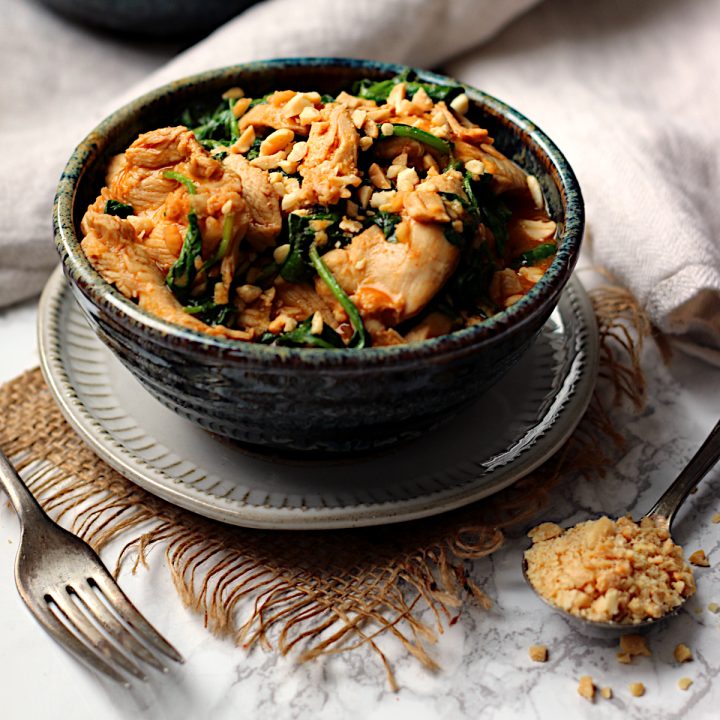 Thai Swimming Rama Chicken (Chicken in Peanut Sauce) - Domestic Dreamboat