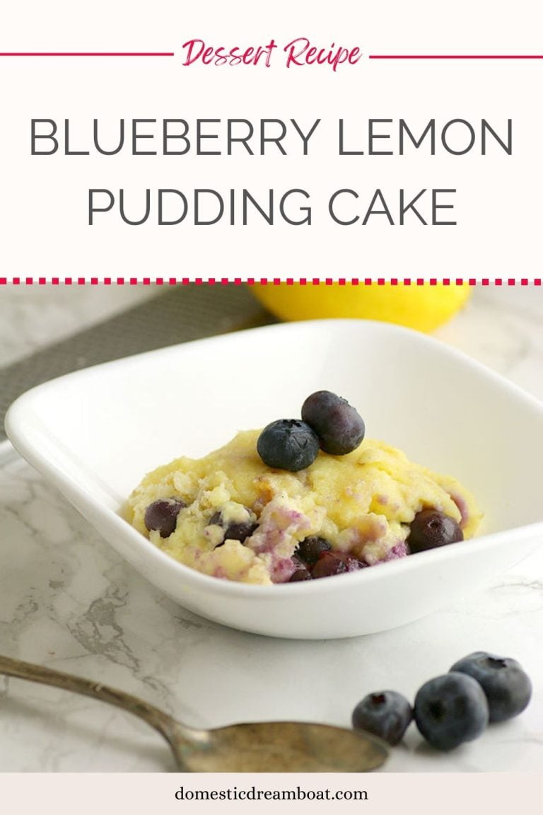 Blueberry Lemon Pudding Cake - Domestic Dreamboat