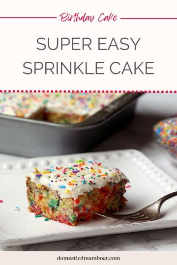 Easy Sprinkle Cake - Domestic Dreamboat