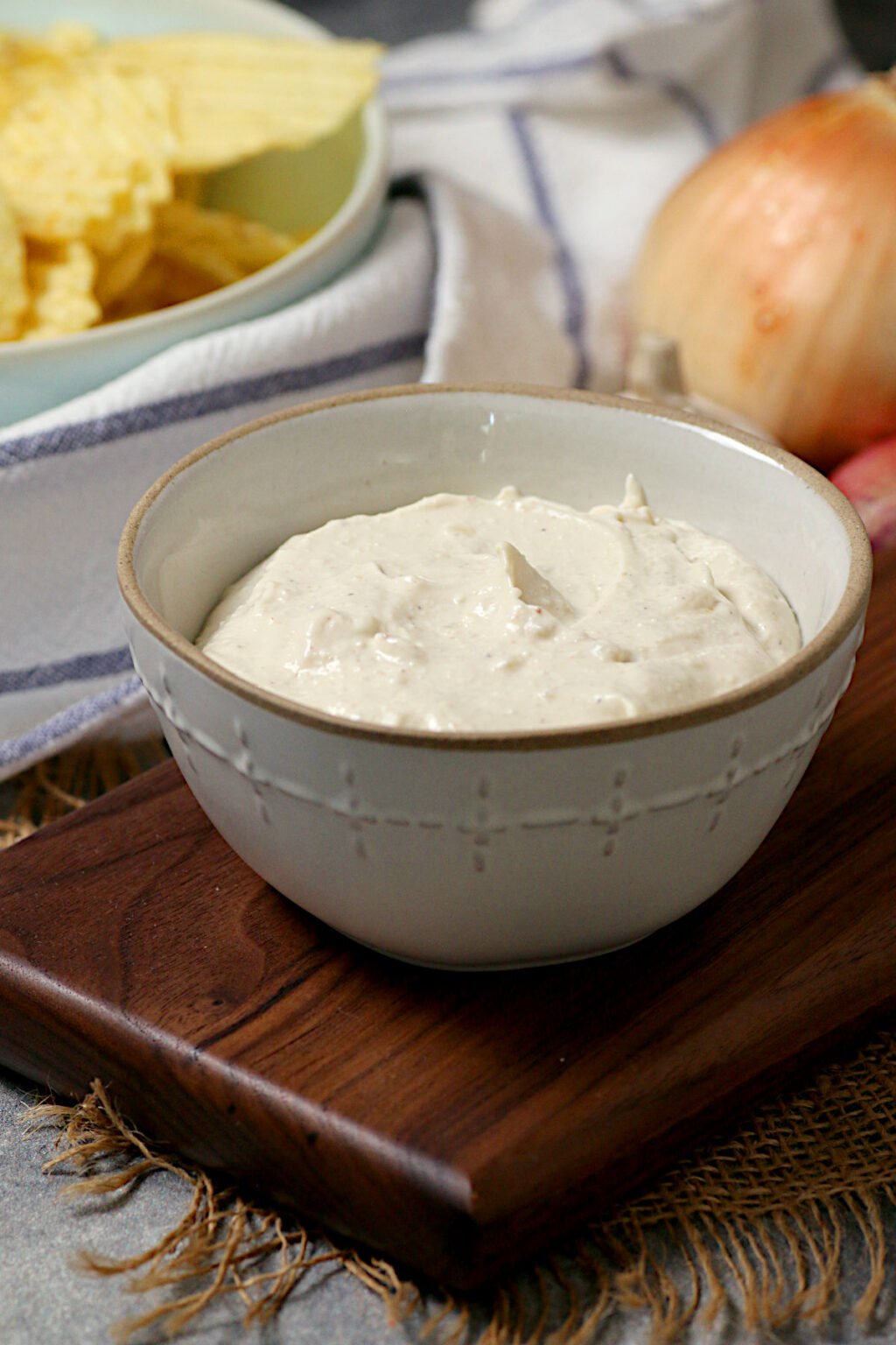 Cottage Cheese Onion Dip - Domestic Dreamboat