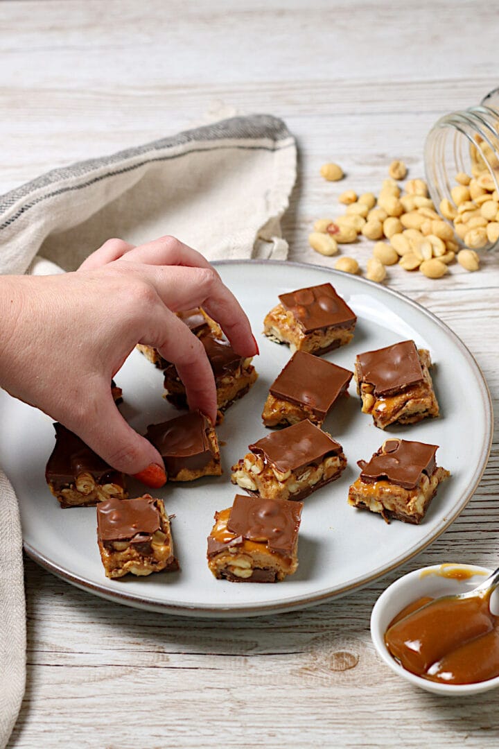 Homemade Peanut Butter Oh Henry Bars - Domestic Dreamboat