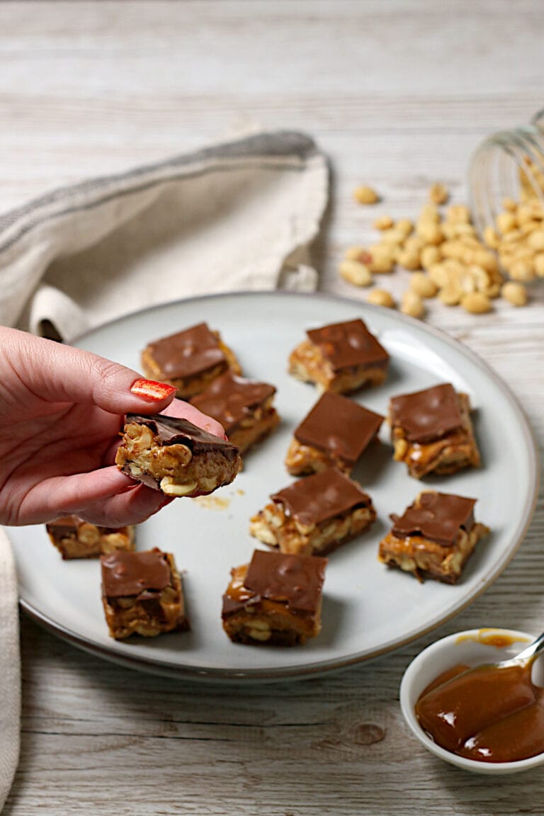 Homemade Peanut Butter Oh Henry Bars - Domestic Dreamboat