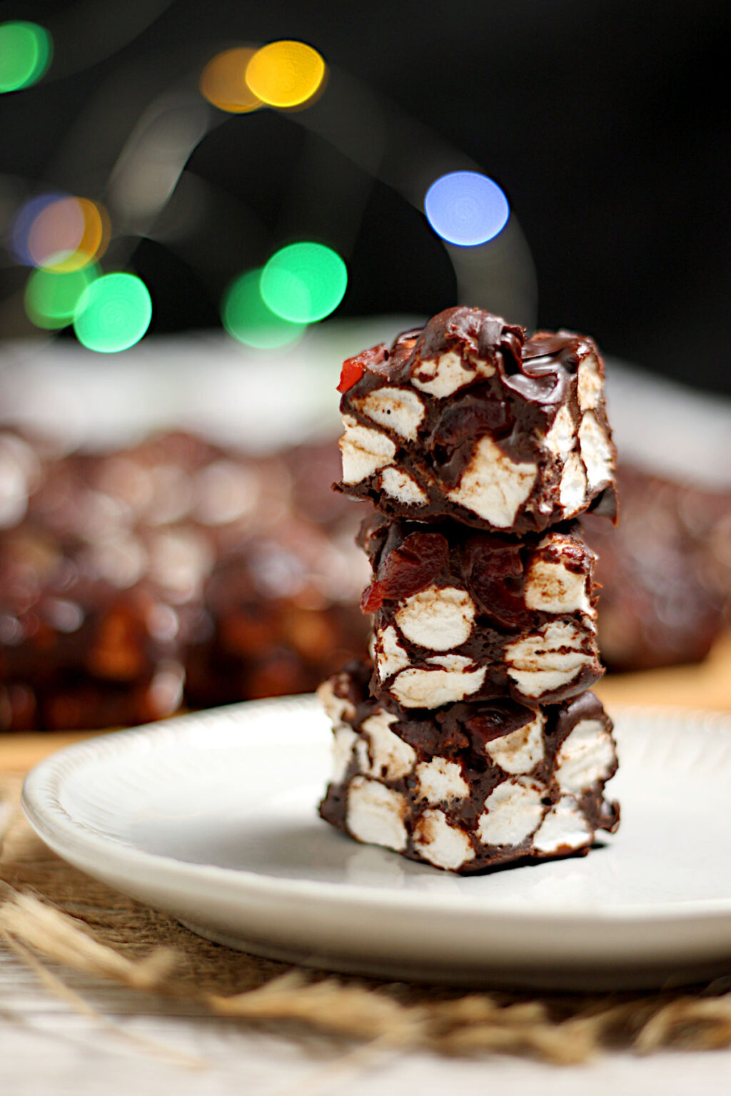 Chocolate Cherry Marshmallow Squares - Domestic Dreamboat