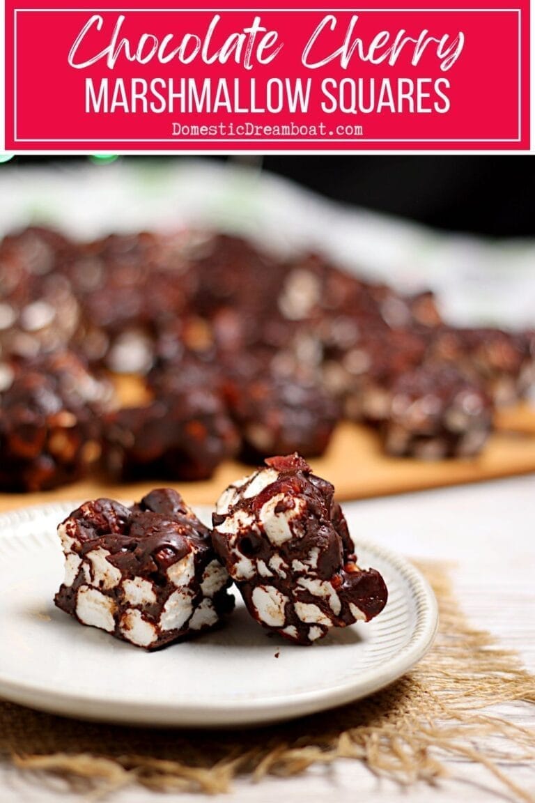 Chocolate Cherry Marshmallow Squares - Domestic Dreamboat