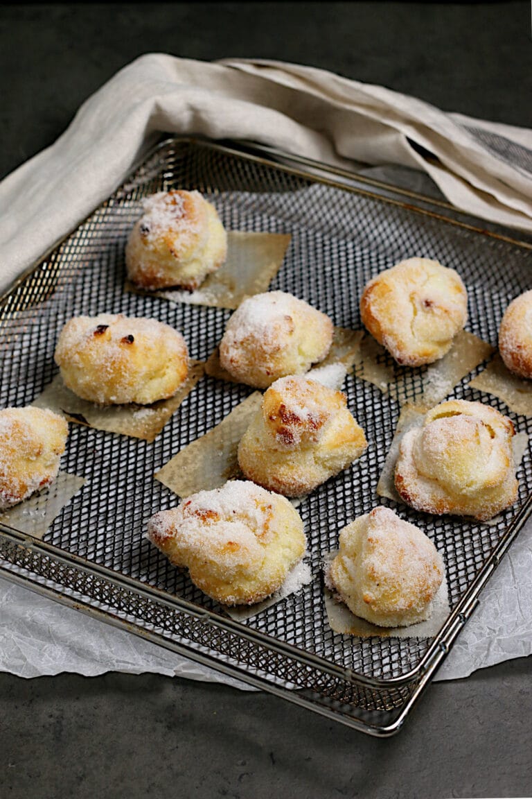 Air-Fried Chinese Sugar Egg Puffs - Domestic Dreamboat
