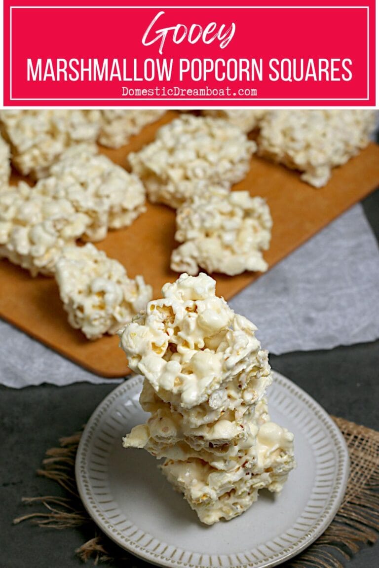 Gooey Marshmallow Popcorn Squares - Domestic Dreamboat